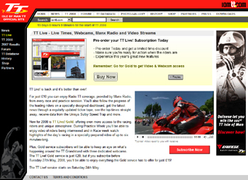 Problems with TT Live! service - iomtt.com: The World's #1 TT Website